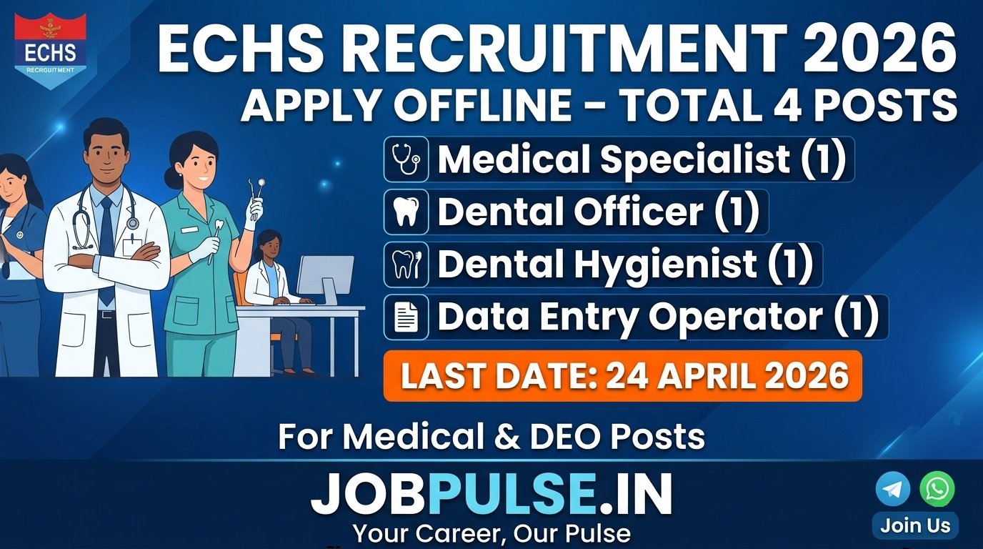 ECHS Recruitment 2026 – Apply Offline for DEO, Dental Officer & Other ...